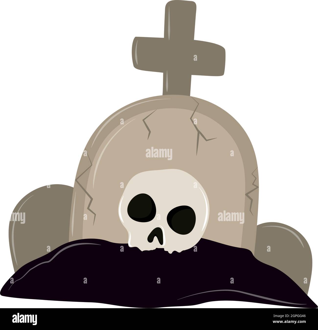 scary skull tombstone Stock Vector Image & Art - Alamy