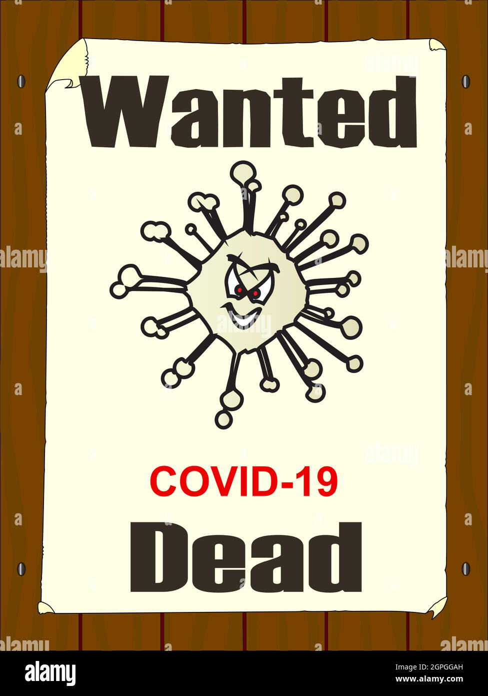 Wanted Dead Poster For Covid 19 Stock Vector Image & Art - Alamy