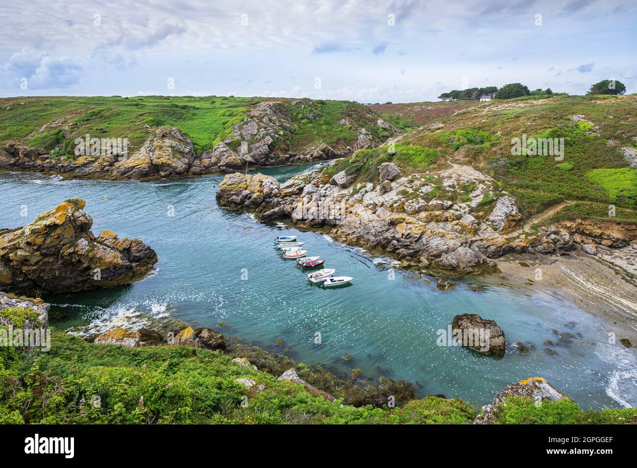 France, Morbihan, Groix Island, Port Saint-Nicolas Stock Photo - Alamy