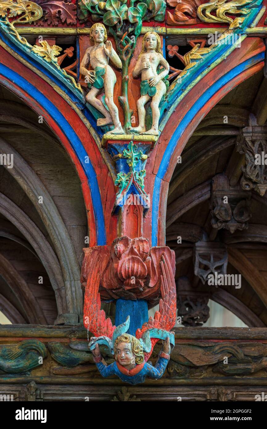 France, Morbihan, Le Faouët, 15th century Saint-Fiacre chapel ...