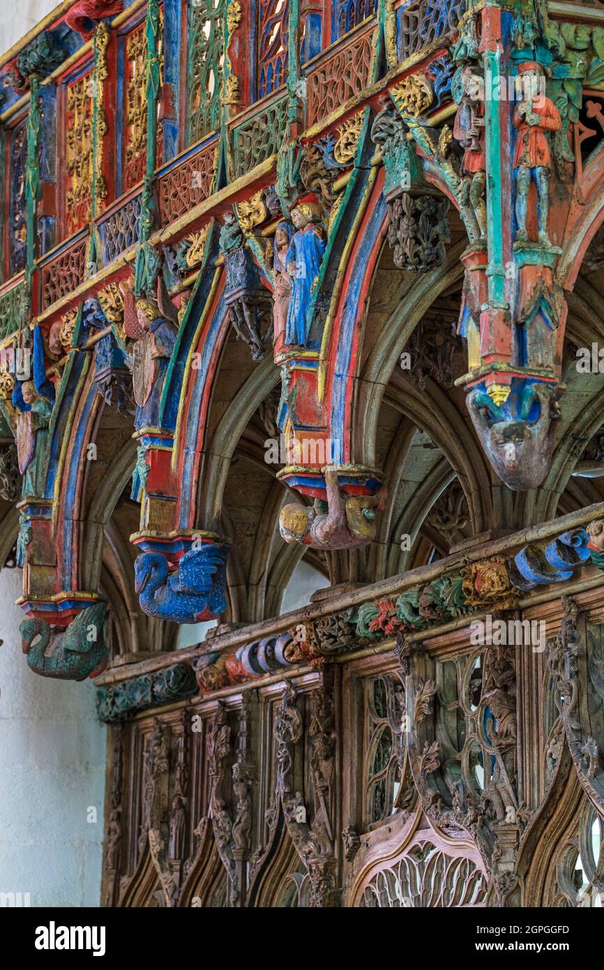 France, Morbihan, Le Faouët, 15th century Saint-Fiacre chapel ...