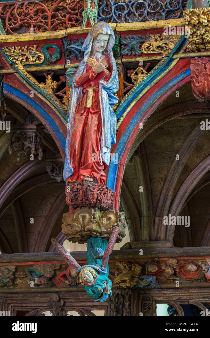 France, Morbihan, Le Faouët, 15th century Saint-Fiacre chapel ...