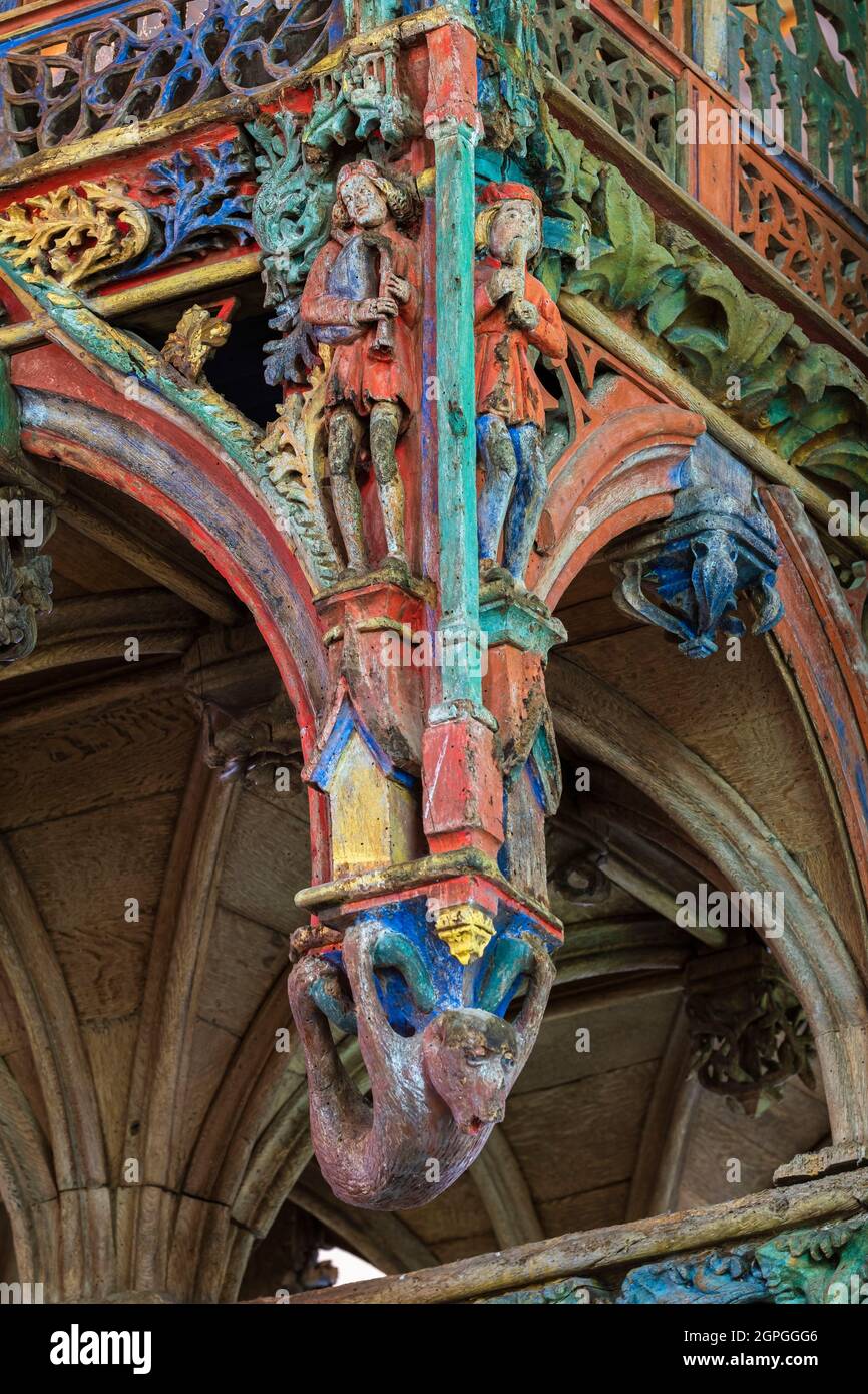 France, Morbihan, Le Faouët, 15th century Saint-Fiacre chapel ...