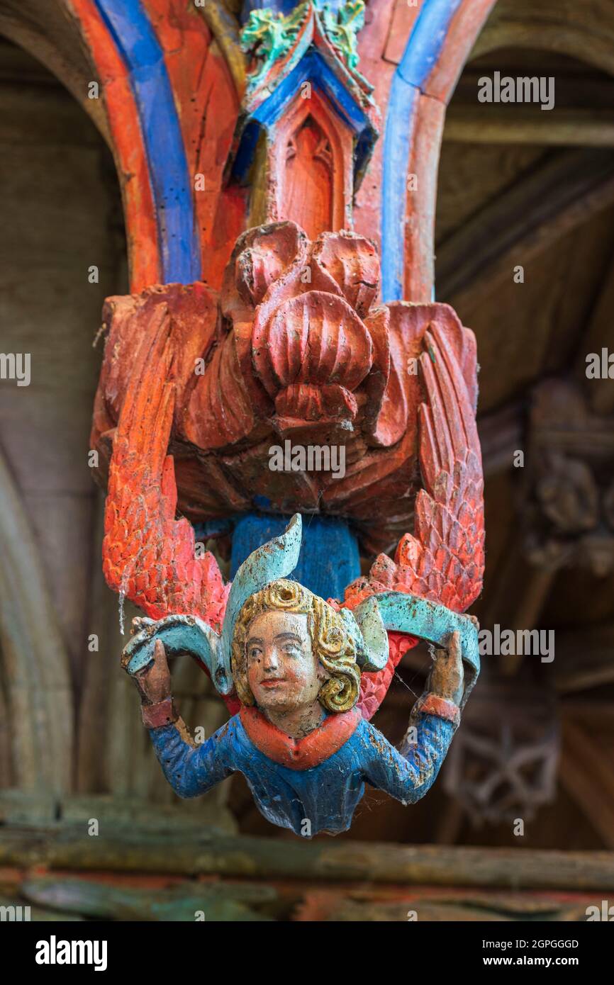 France, Morbihan, Le Faouët, 15th century Saint-Fiacre chapel ...