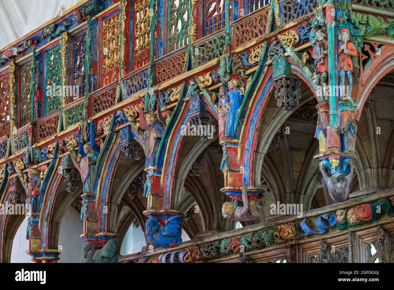 France, Morbihan, Le Faouët, 15th century Saint-Fiacre chapel ...