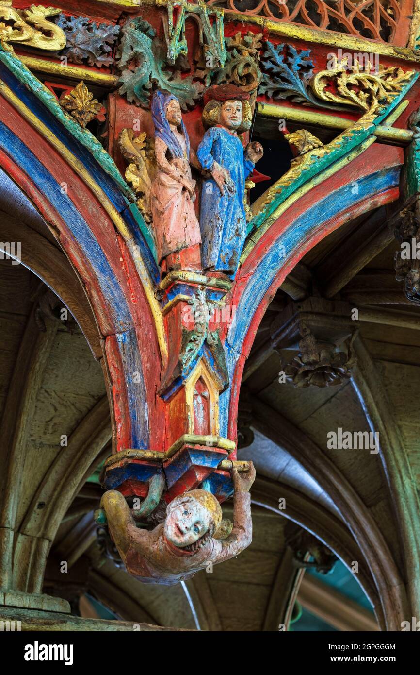 France, Morbihan, Le Faouët, 15th century Saint-Fiacre chapel ...