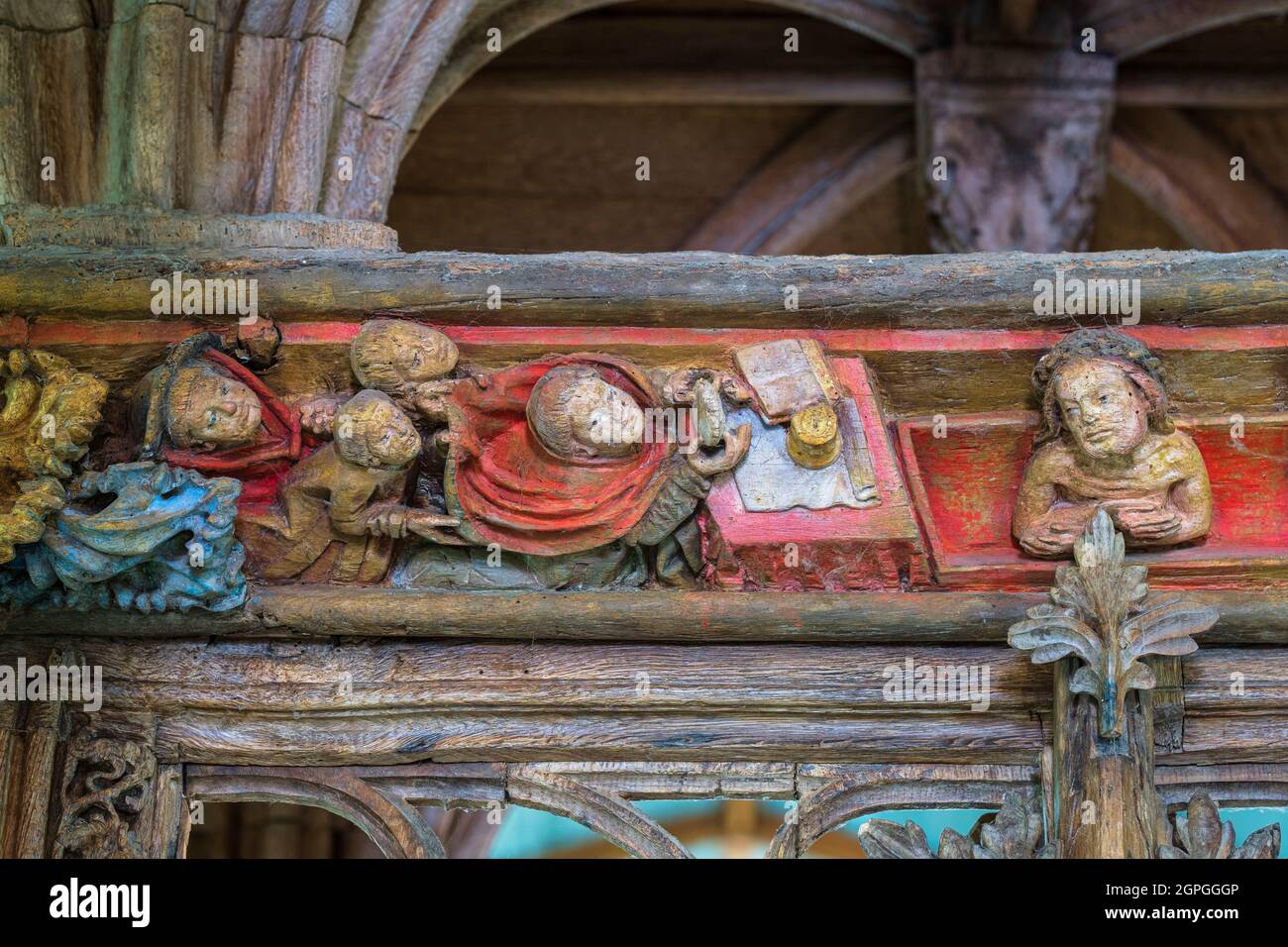 France, Morbihan, Le Faouët, 15th century Saint-Fiacre chapel ...