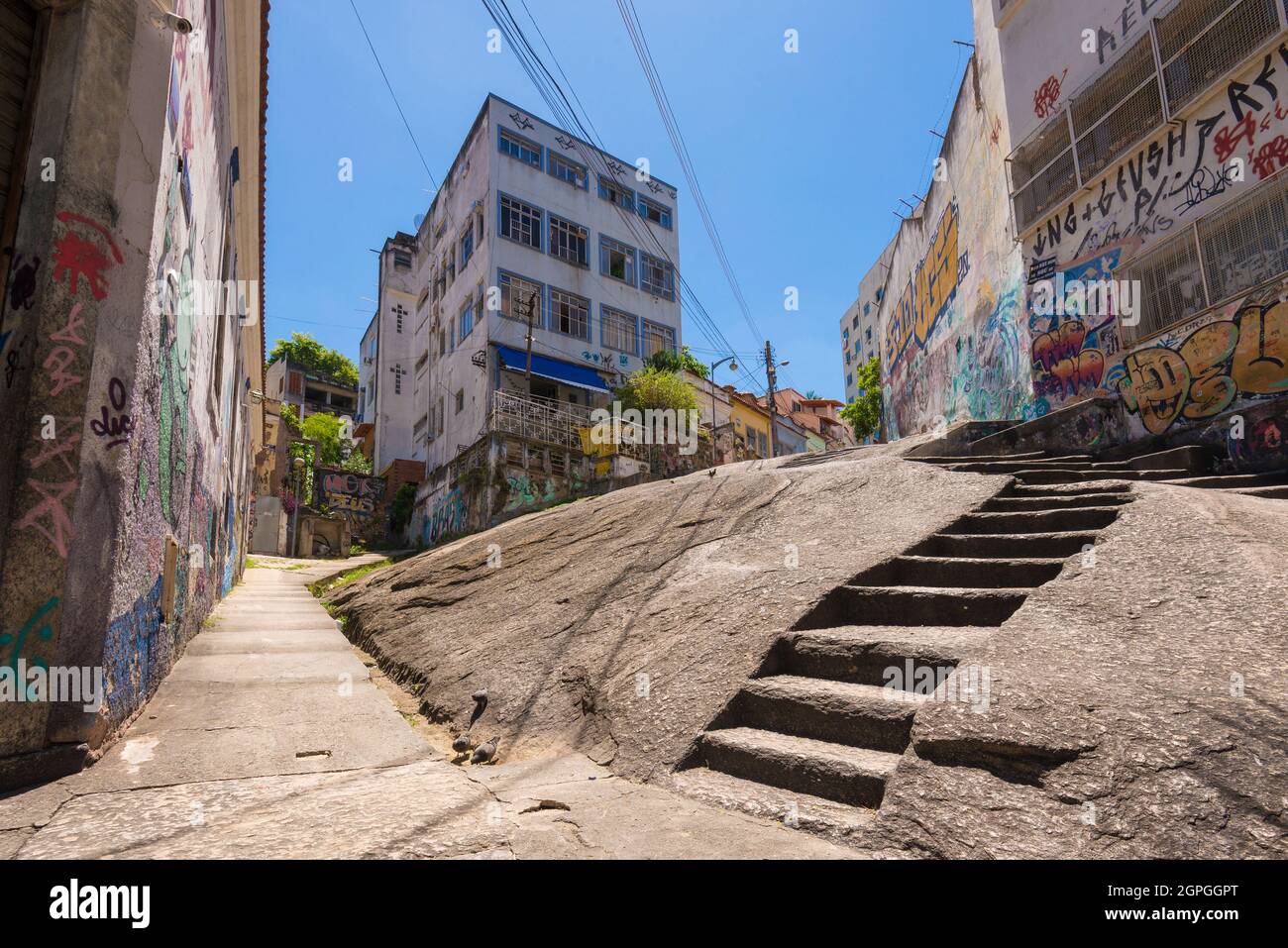 Rio de Janeiro, Brazil - January 18, 2021: Rock of Salt is a historical ...