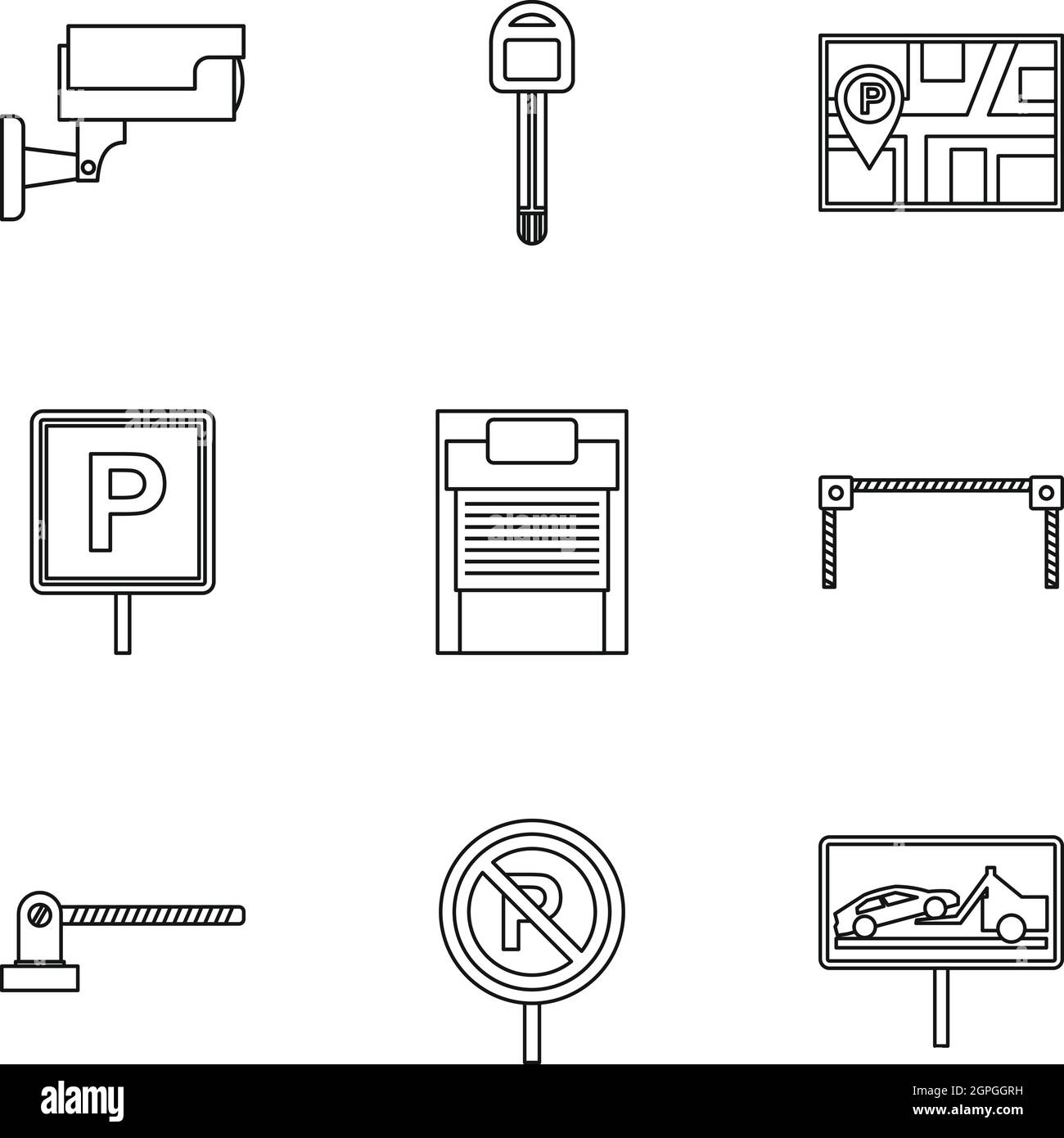 Parking cctv Stock Vector Images - Alamy