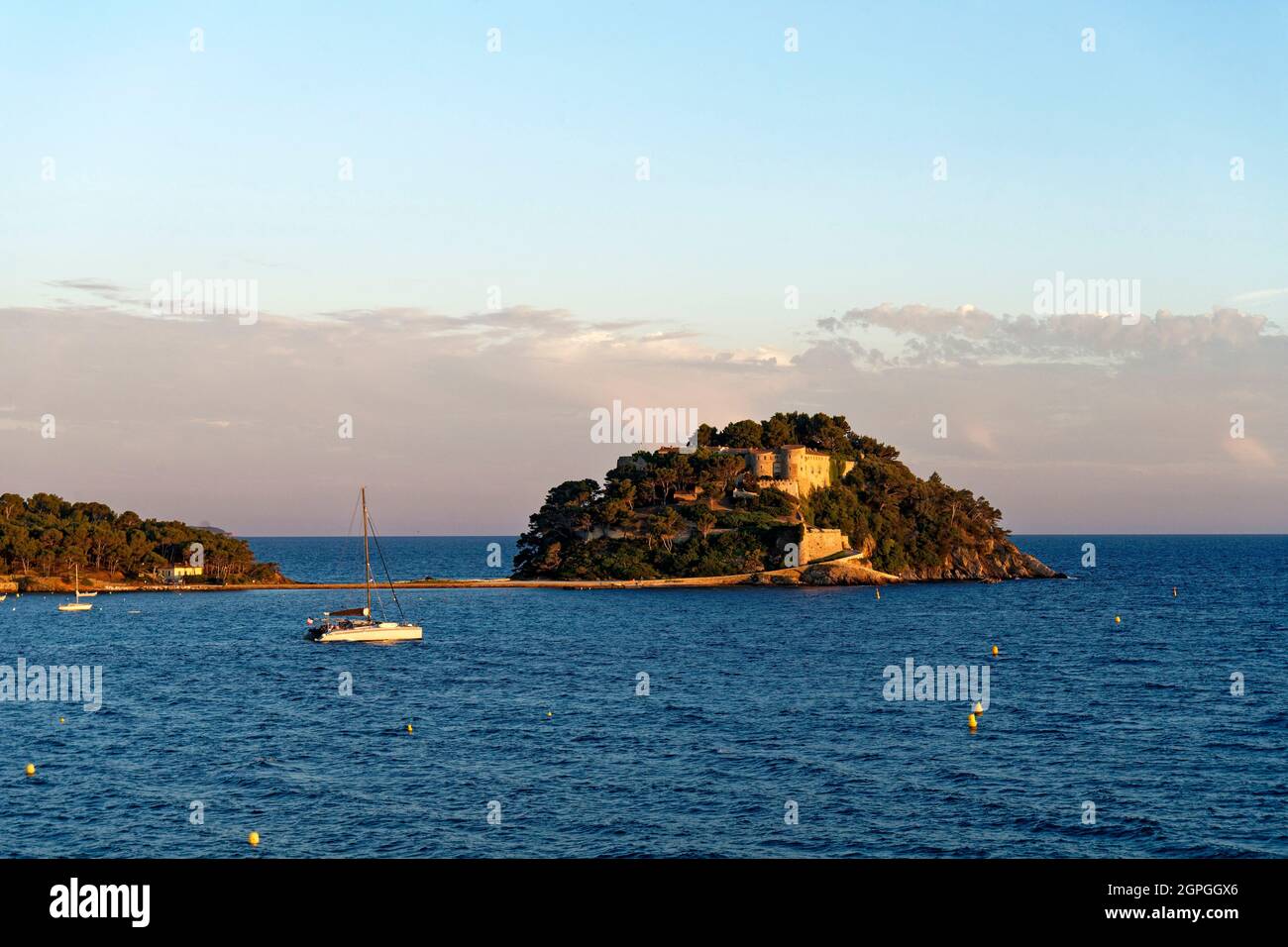 France, Var, Bormes les Mimosas, Fort de Bregancon, official residence ...