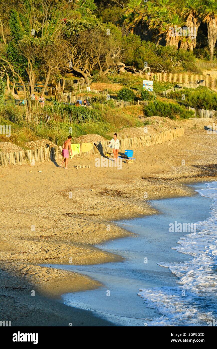 France, Var, Bormes les Mimosas, Cabasson beach Stock Photo - Alamy