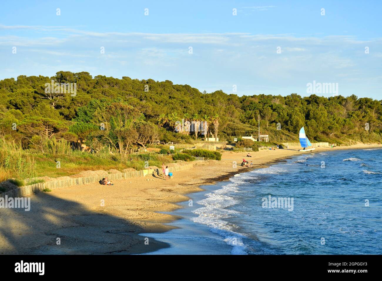 France, Var, Bormes les Mimosas, Cabasson beach Stock Photo - Alamy