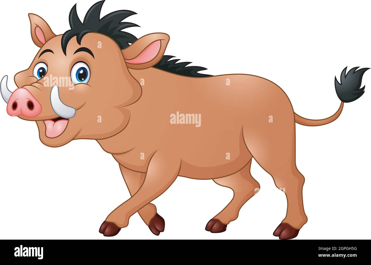 Vector illustration of Wild boar cartoon Stock Vector Image & Art - Alamy