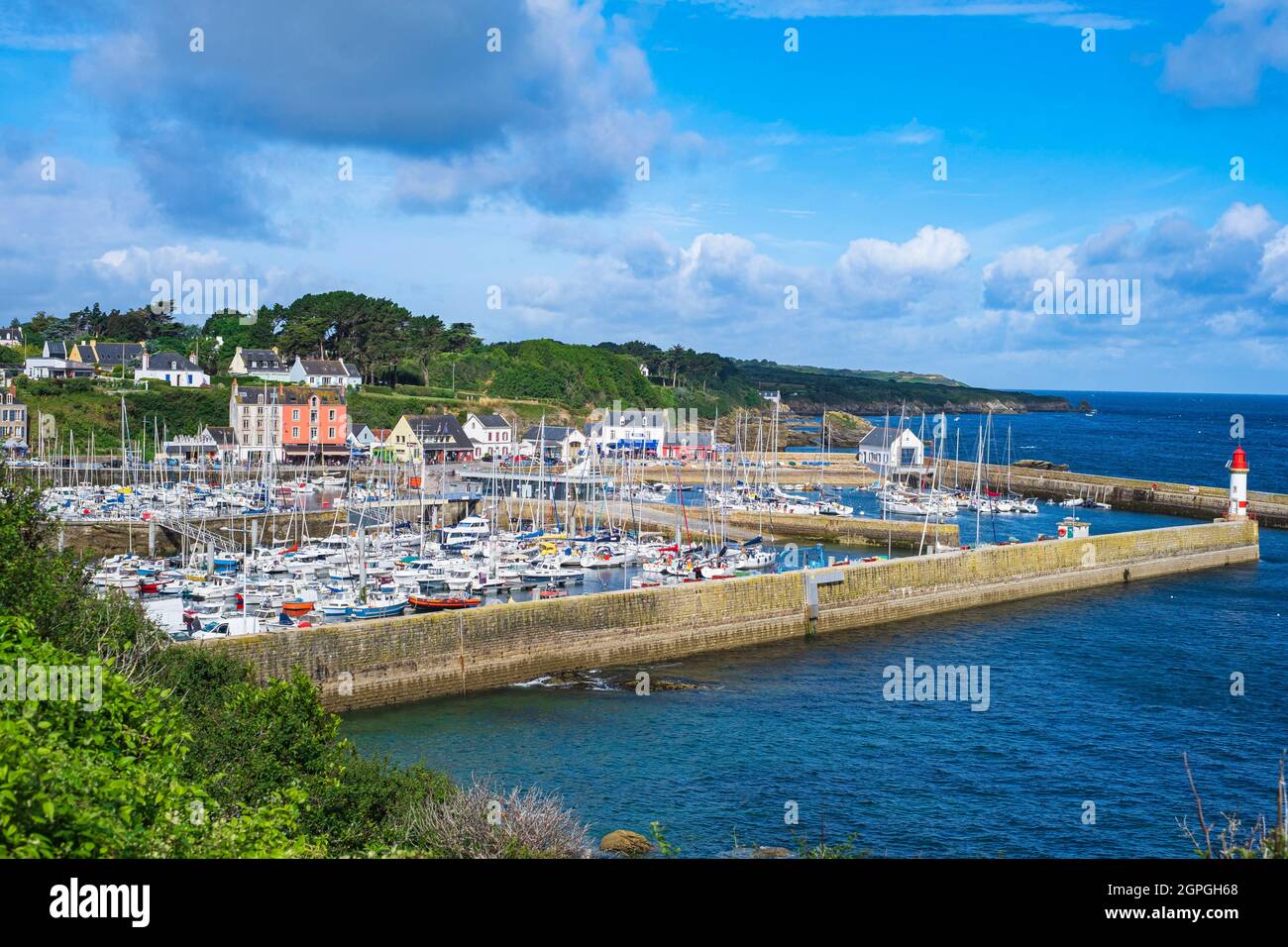 France, Morbihan, Groix Island, Port Tudy, the harbour Stock Photo - Alamy