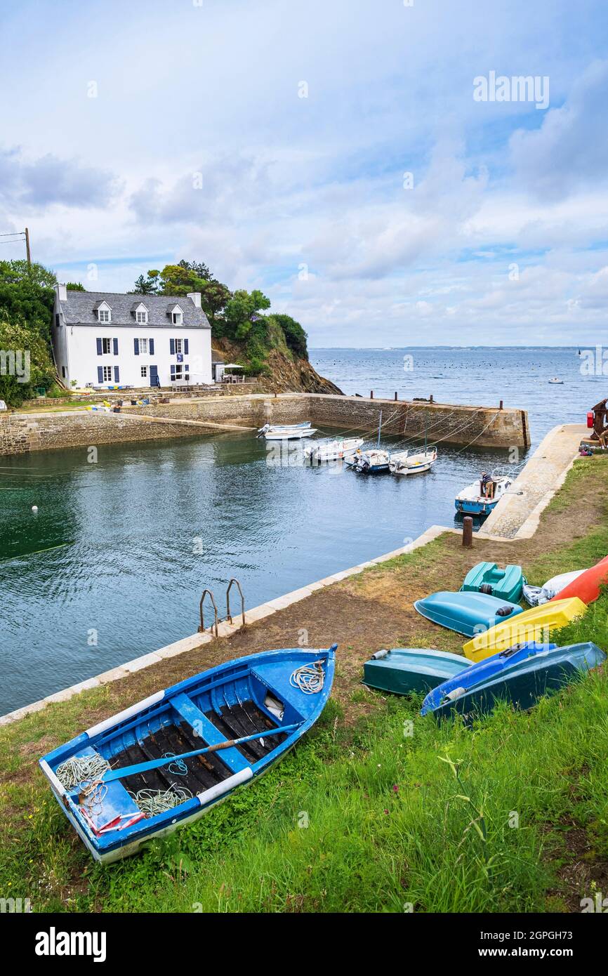 France, Morbihan, Groix Island, Port Lay harbour Stock Photo - Alamy
