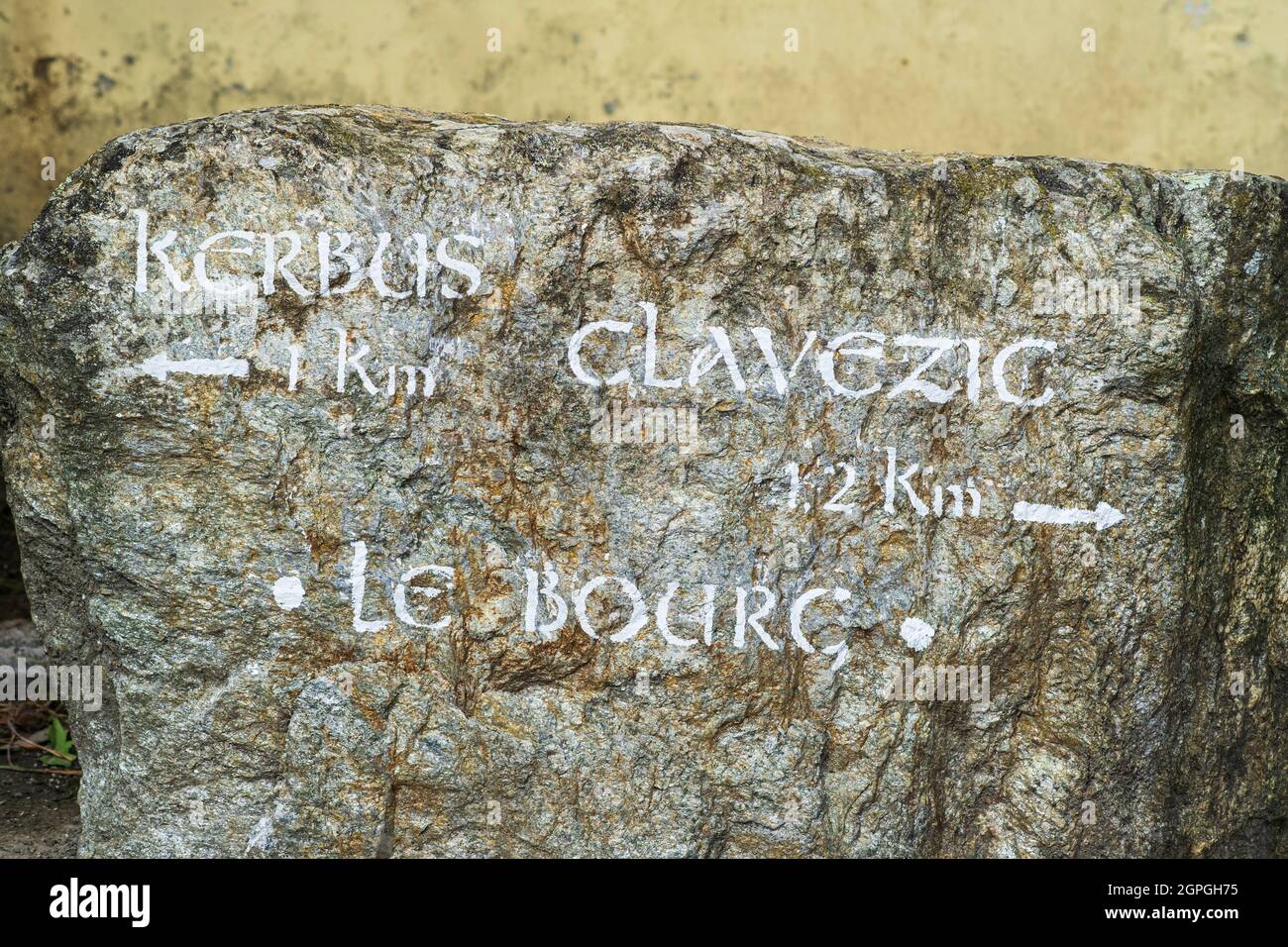 France, Morbihan, Groix Island, mark of hiking trails Stock Photo - Alamy