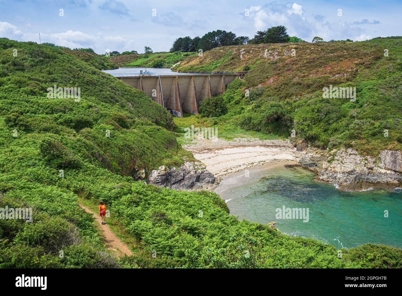 France, Morbihan, Groix Island, dam of Port Melin Stock Photo - Alamy