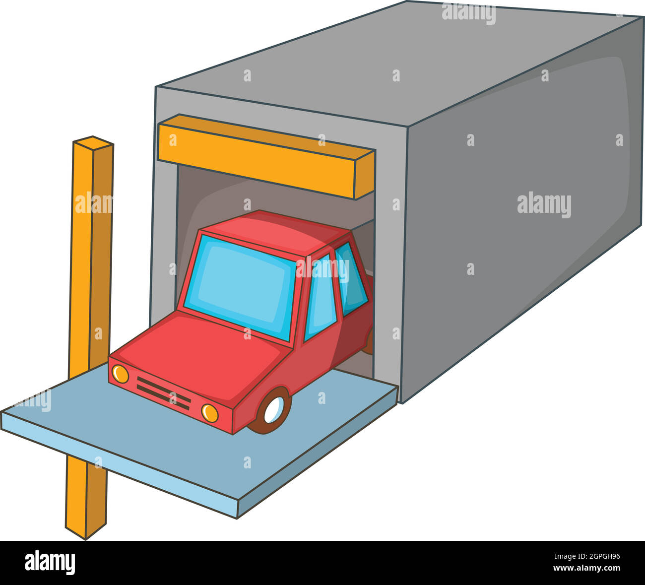 Car garage symbol cartoon hi-res stock photography and images - Alamy