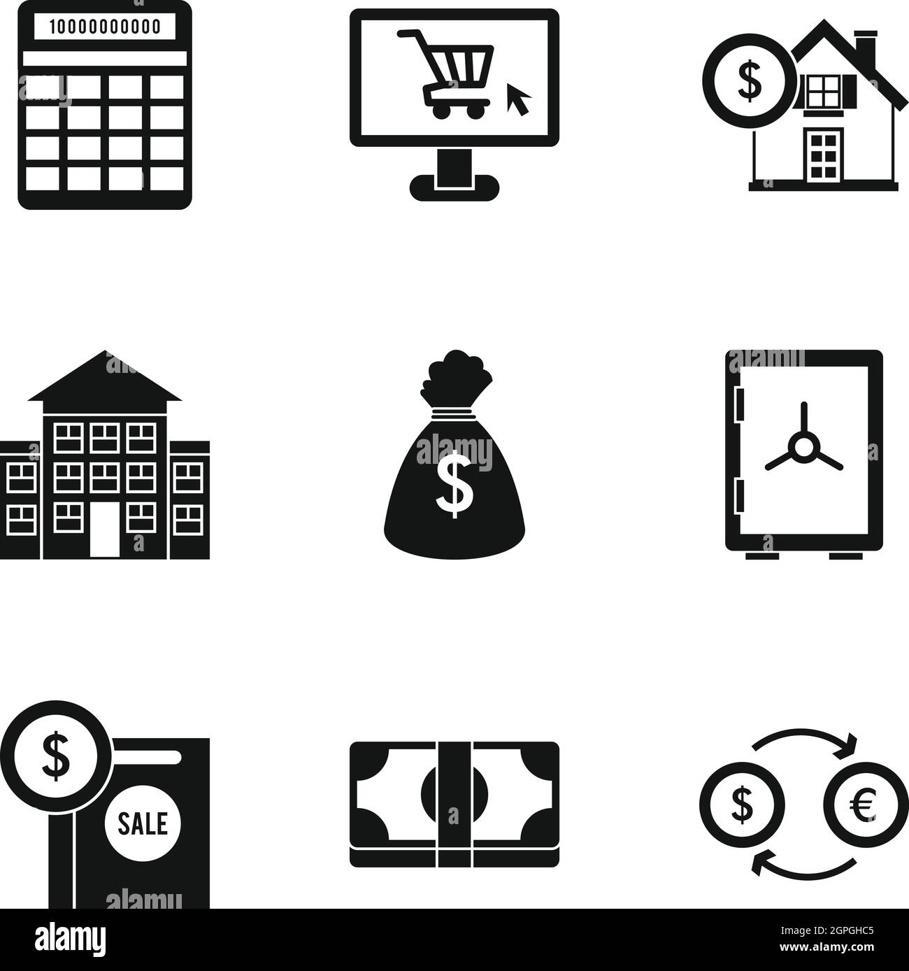 Illustration icons funding Stock Vector Images - Alamy