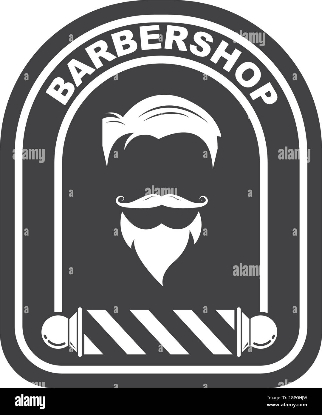 Vector illustration barber shop Black and White Stock Photos & Images ...