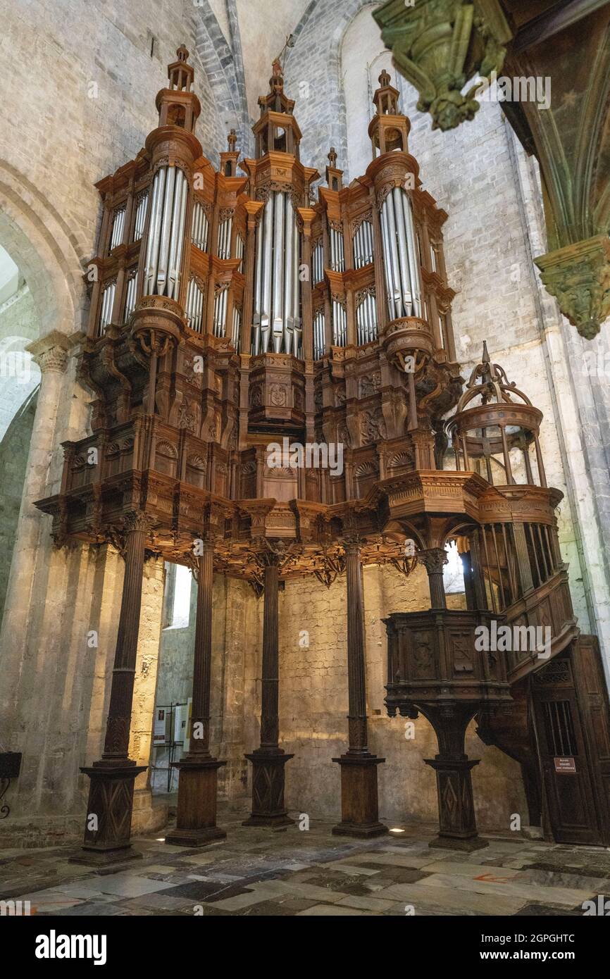 Organ cathedral saint bertrand de comminges hi-res stock photography ...