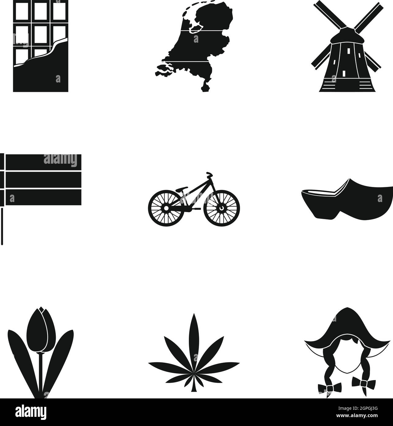 Tourism in Holland icons set, simple style Stock Vector Image & Art - Alamy