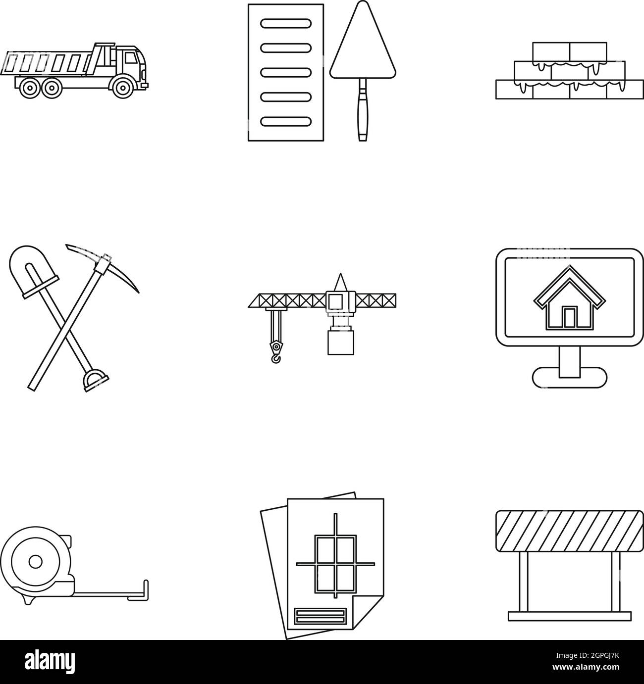 Project home crane building Stock Vector Images - Alamy