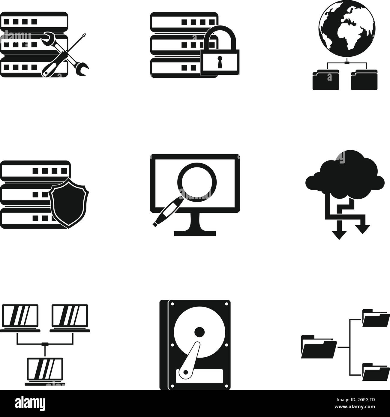 Online protection icons Stock Vector Images - Alamy