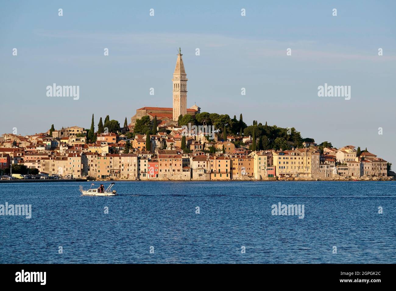 Croatia, Istria, Adriatic coast, Rovinj, the old town and the Ste ...
