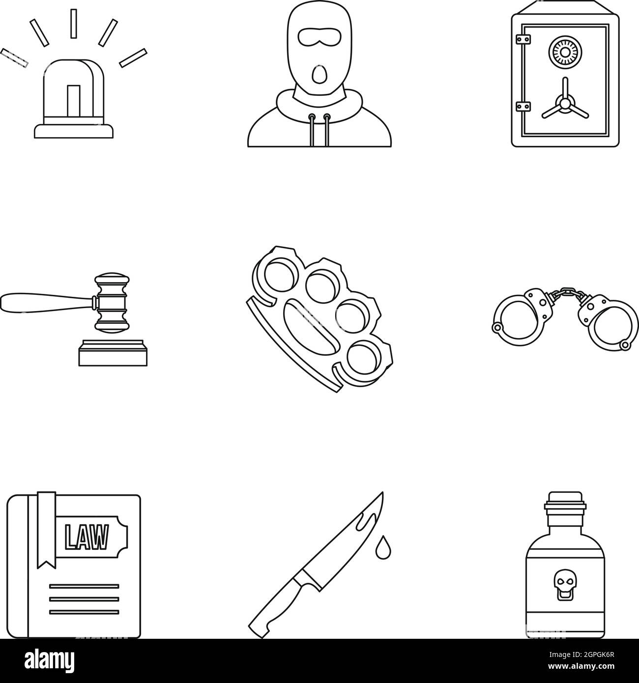Offense Icons Set Outline Style Stock Vector Image Art Alamy offense-icons-set-outline-style-stock-vector-image-art-alamy