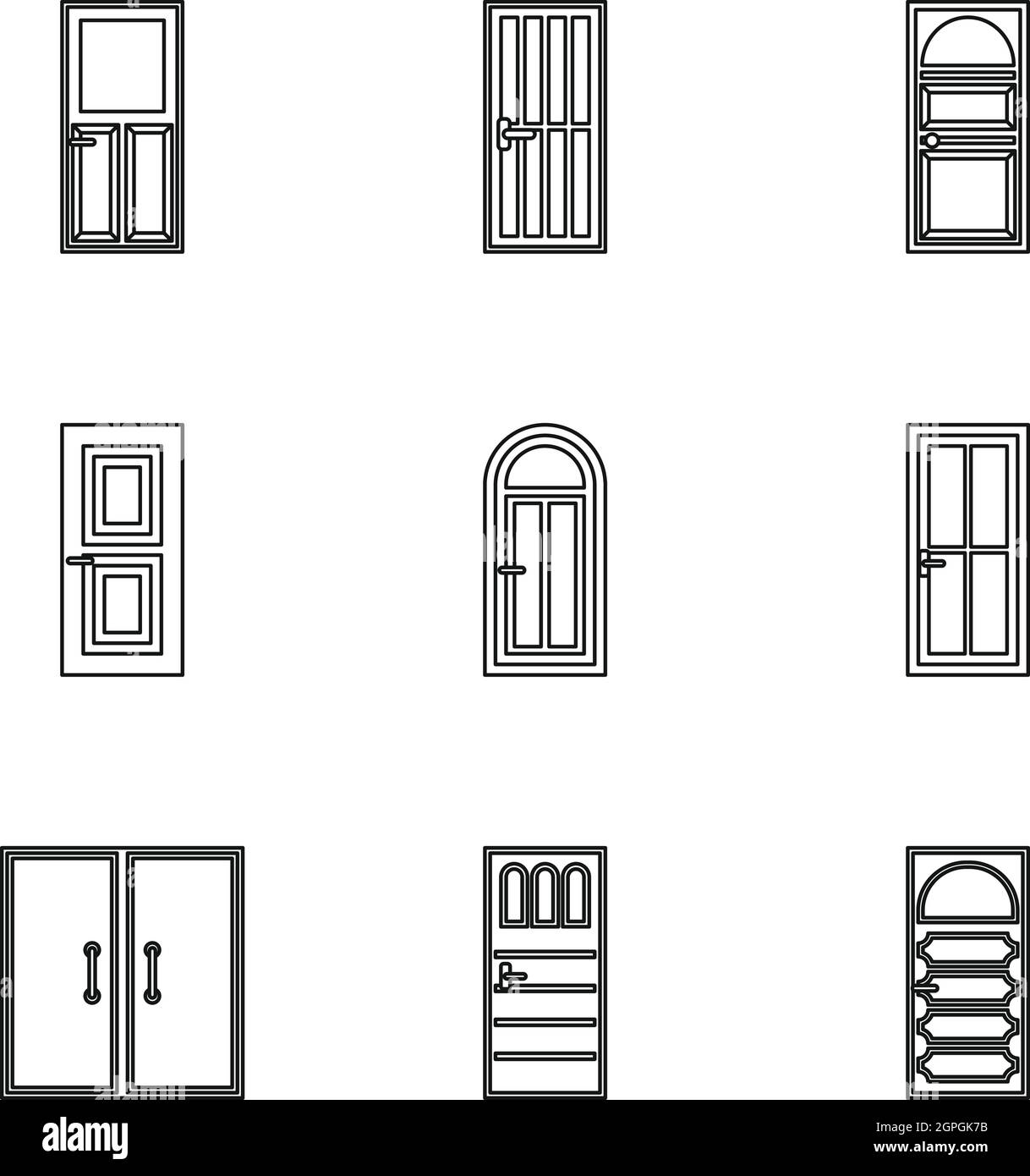 Interior doors icons set, outline style Stock Vector Image & Art - Alamy Interior doors icons set, outline style Stock Vector Image & Art - Alamy
