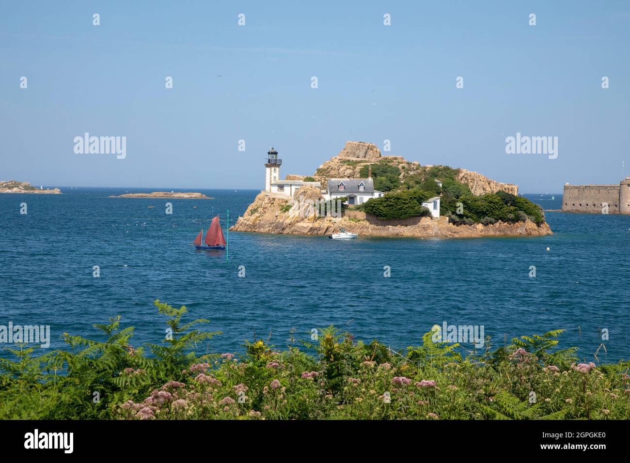 France, Finistere, Carantec along the GR 34 hiking trail or customs ...