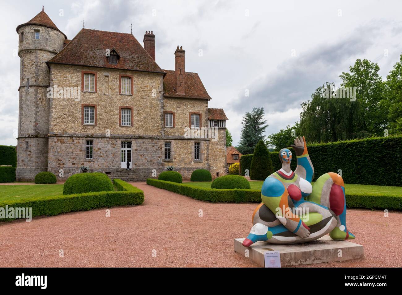 France, Eure, Vascoeuil, Chateau de Vascoeuil, octagonal tower of the ...