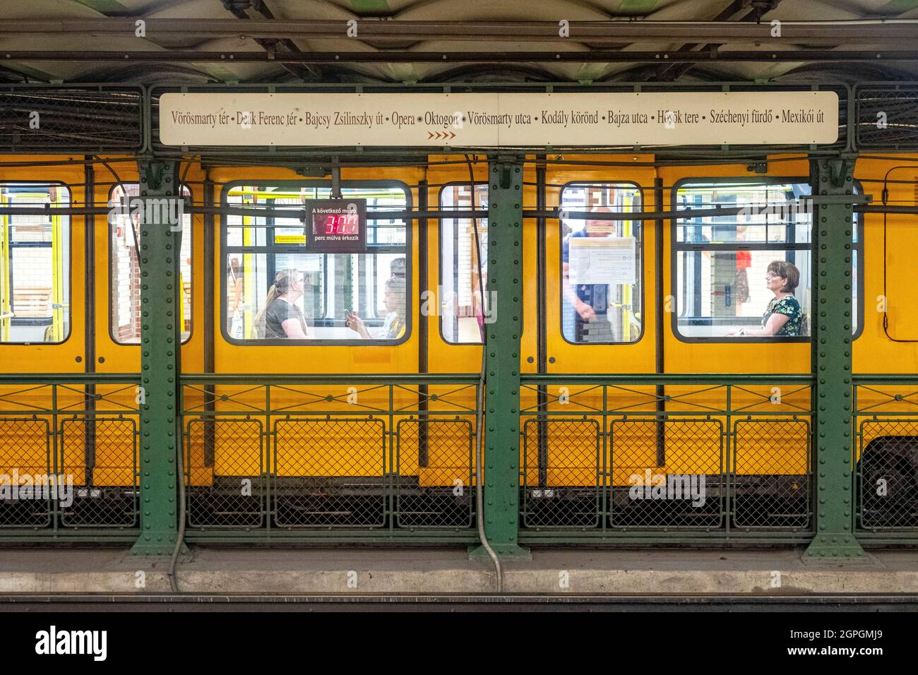 Hungary, Budapest, listed as World Heritage by UNESCO, metro Stock ...