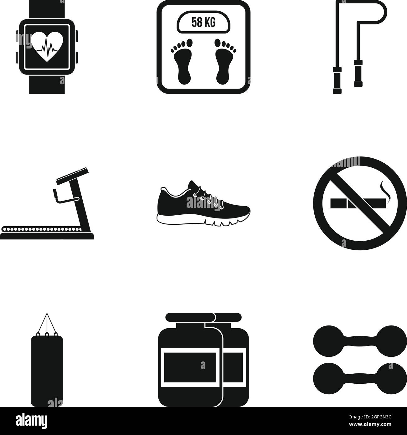 Active sport icons set, simple style Stock Vector Image & Art - Alamy