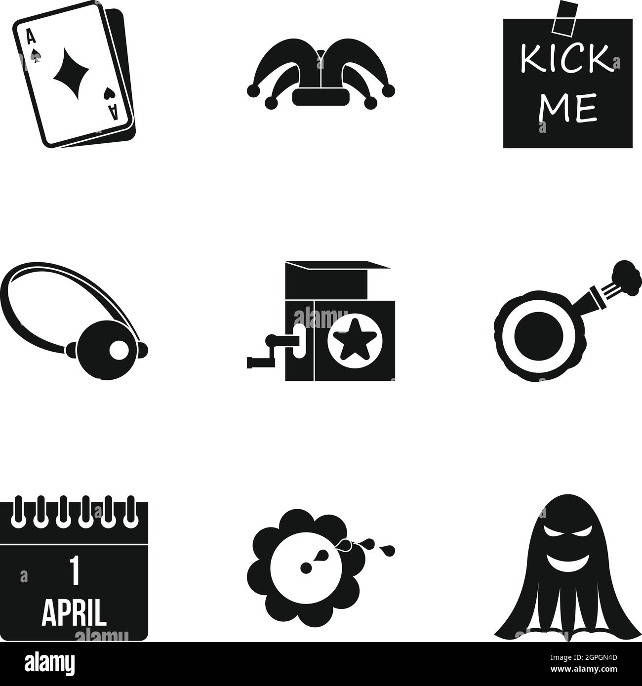 Funny joke icons set, simple style Stock Vector Image & Art - Alamy