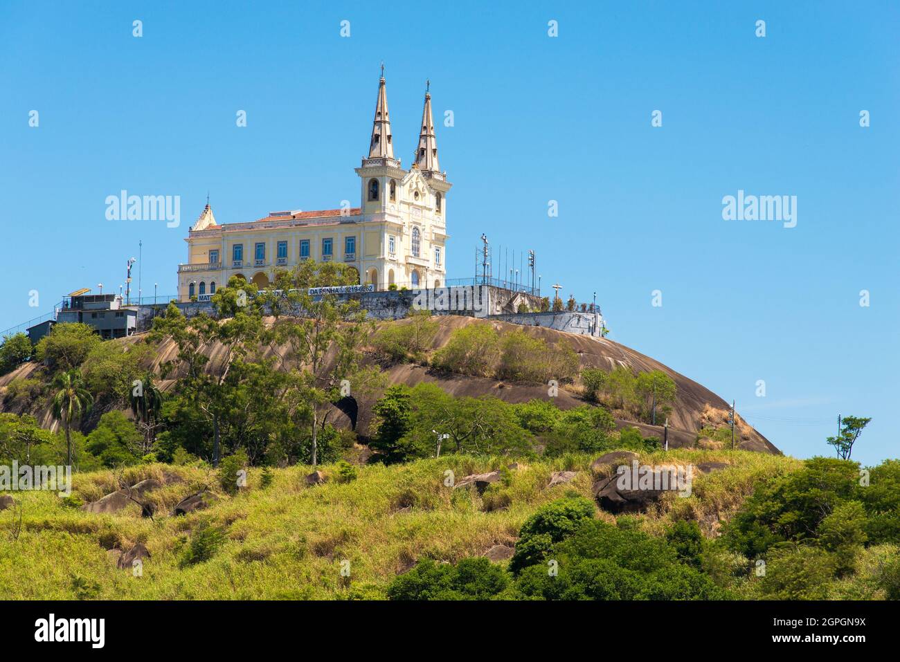 Penha Church on Top of the Mountain in Rio de Janeiro, Brazil Stock ...