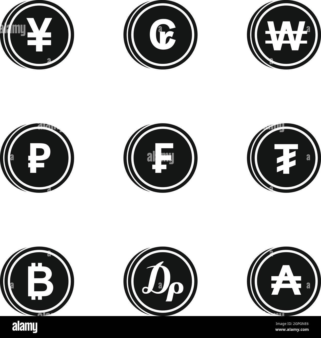 Money of countries icons set, simple style Stock Vector Image & Art - Alamy