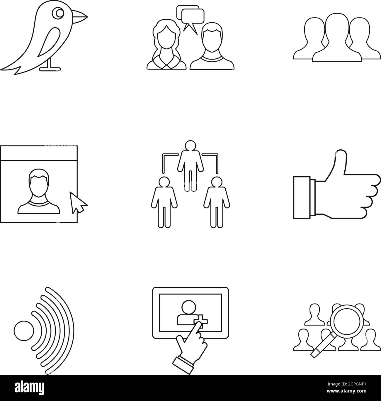 Set black chat message Stock Vector Images - Alamy