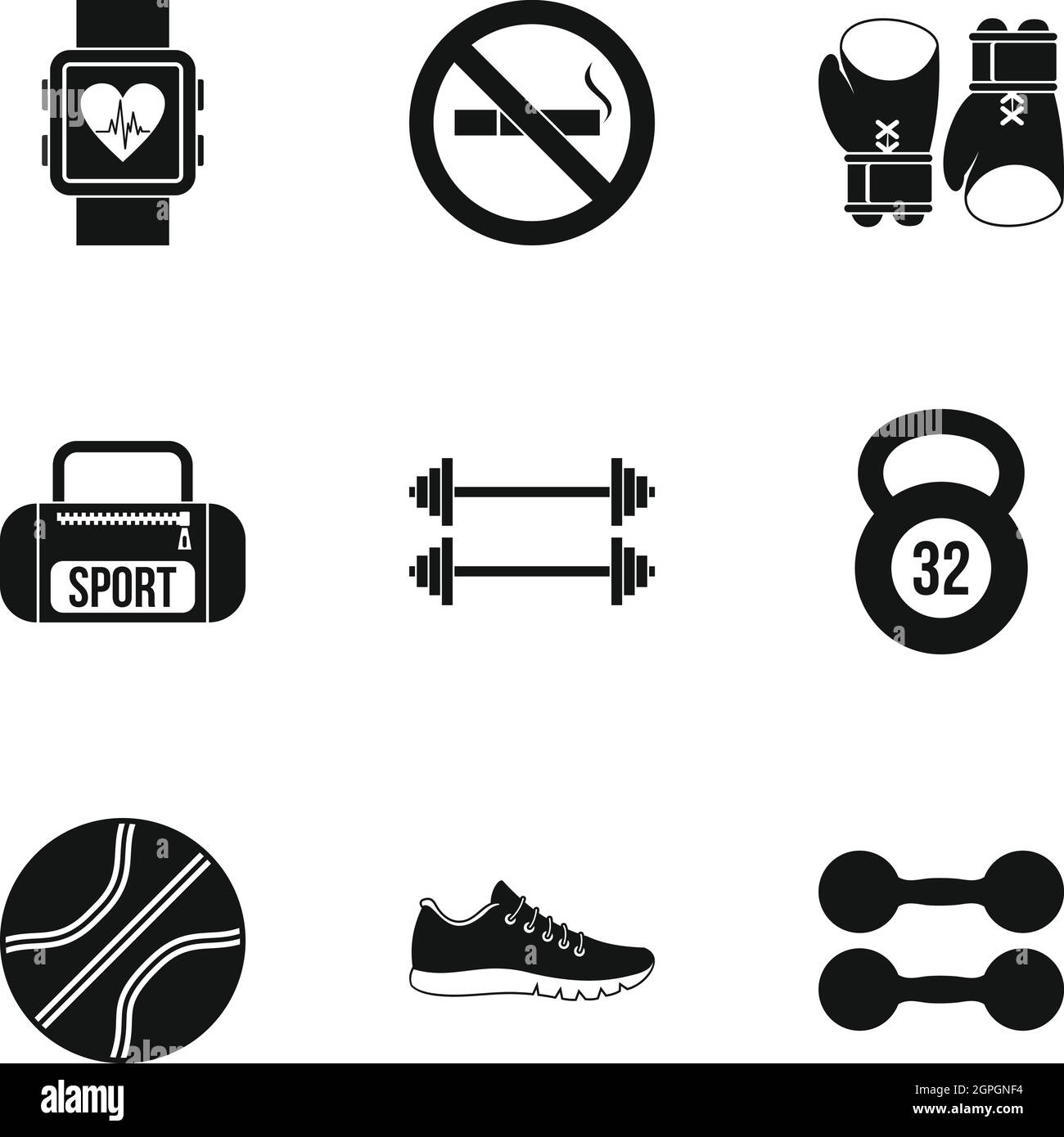 Workout icons set, simple style Stock Vector Image & Art - Alamy