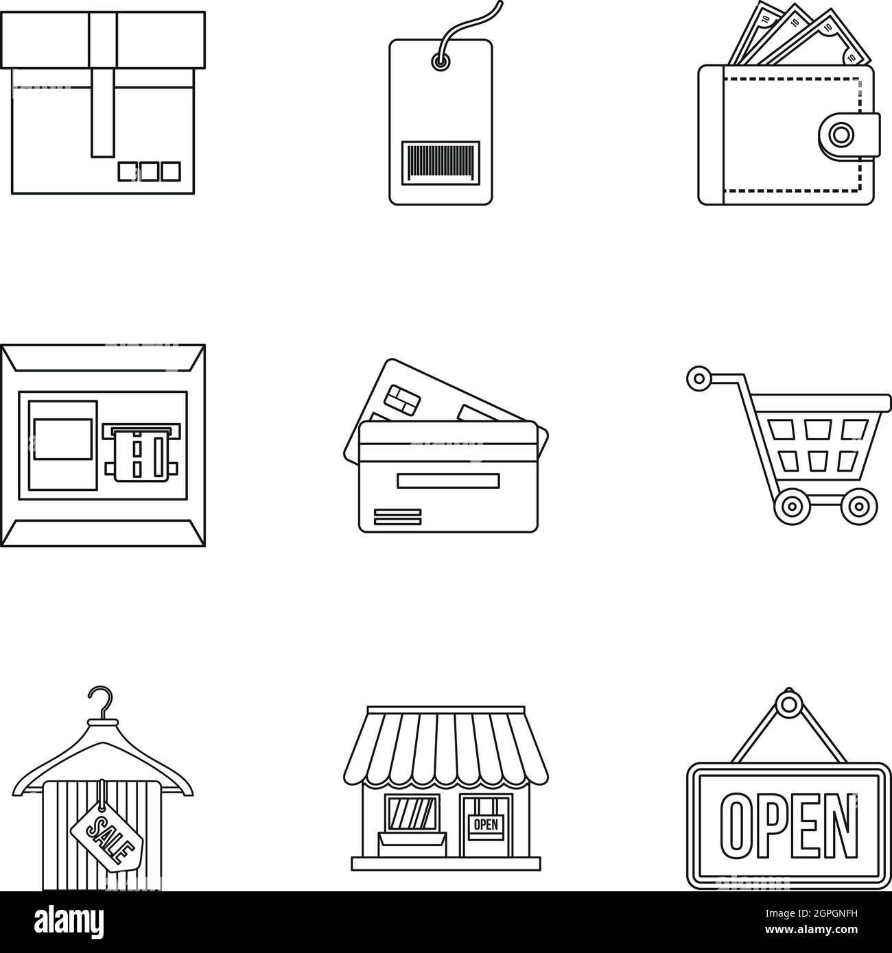 Box of hangers Stock Vector Images - Alamy