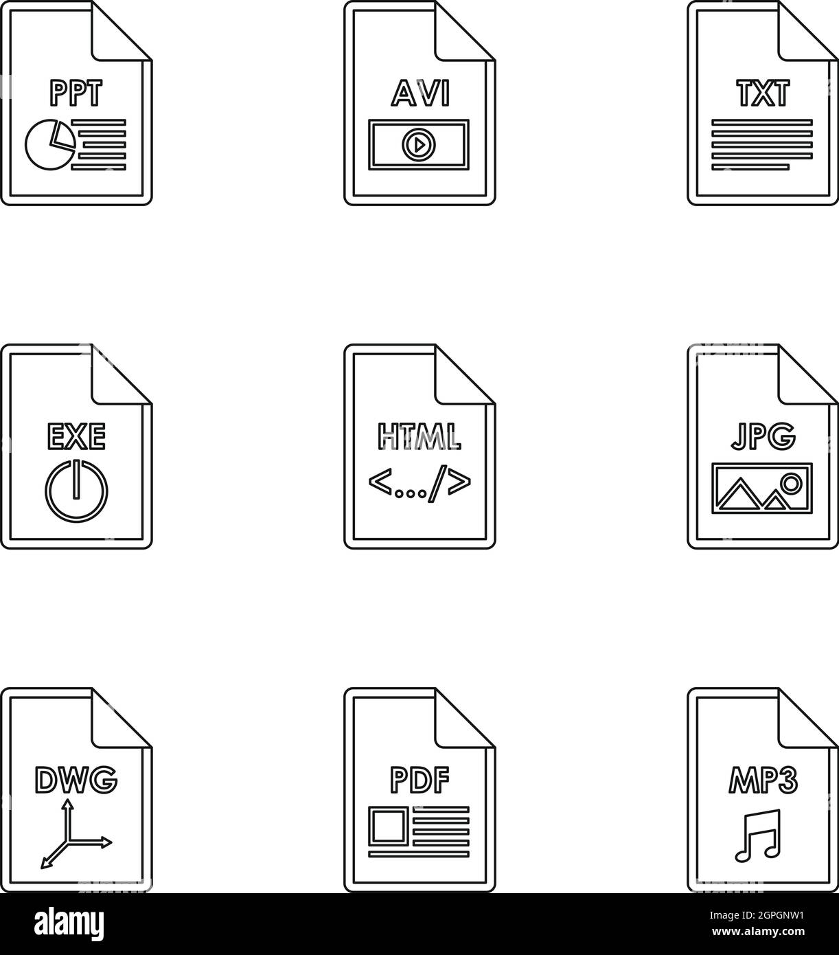 Digital folder icon outline hi-res stock photography and images - Alamy