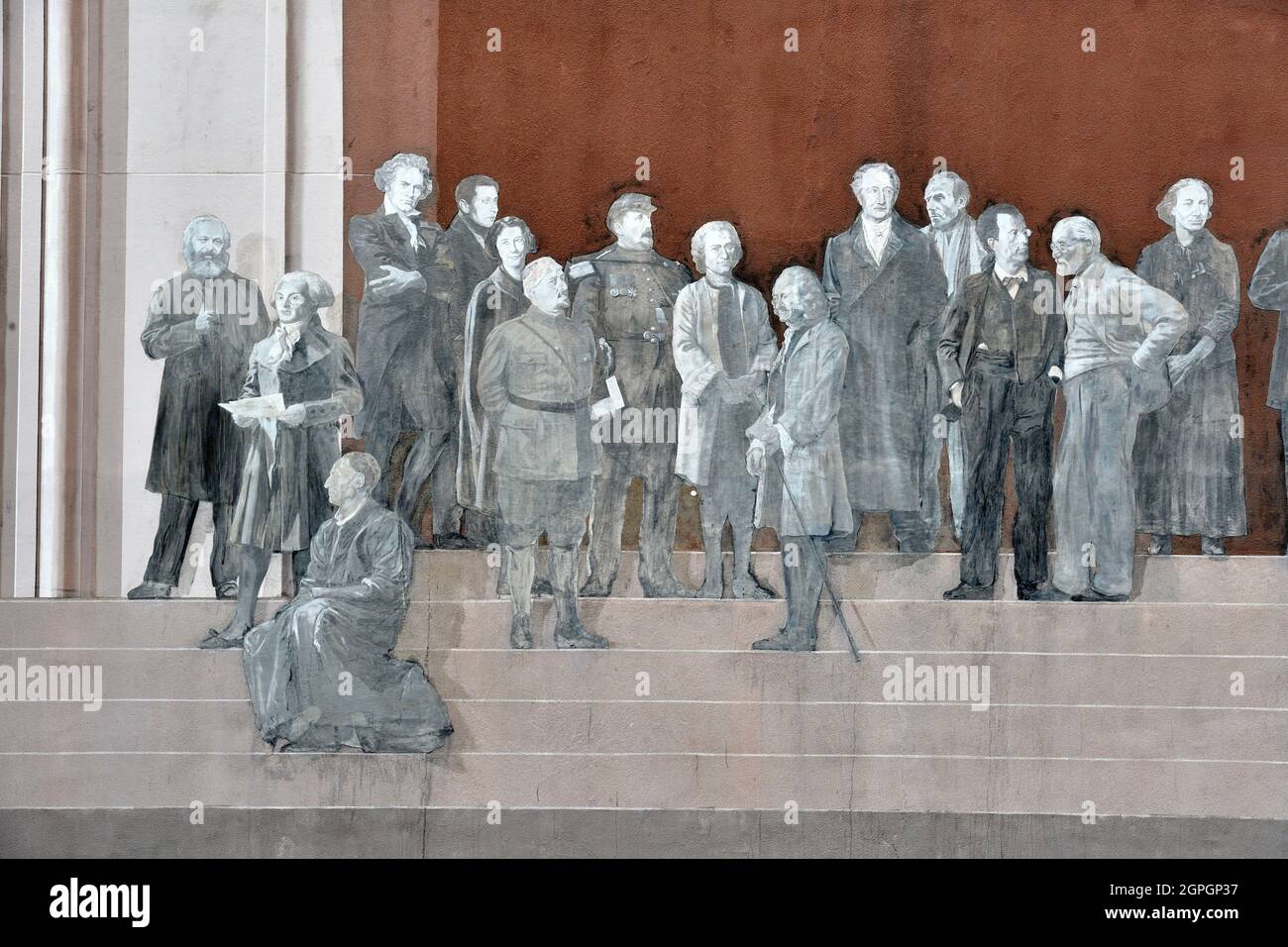 France, Territoire de Belfort, Belfort, the frontage of a building ...