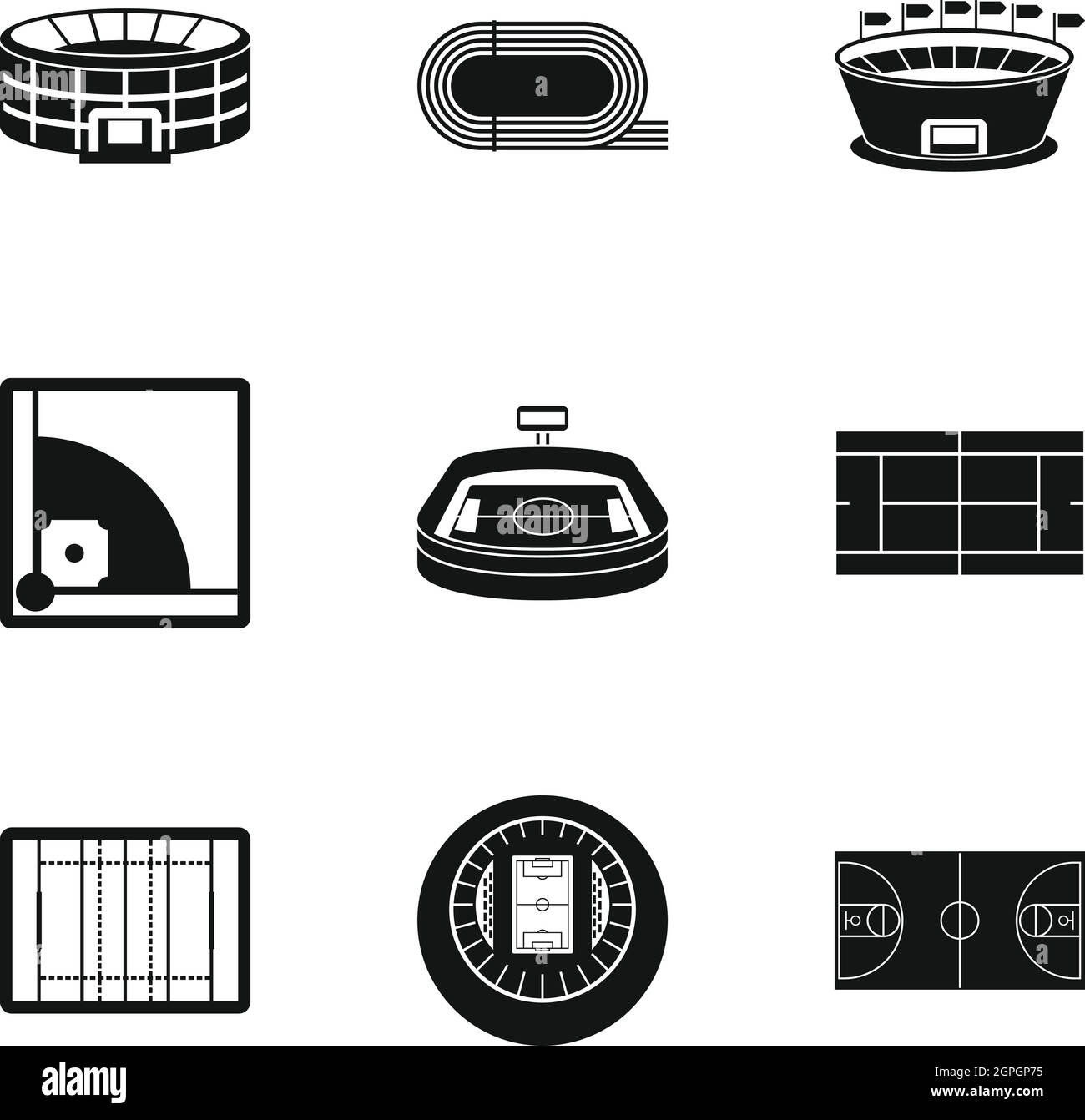 Empty baseball arena stadium Stock Vector Images - Alamy