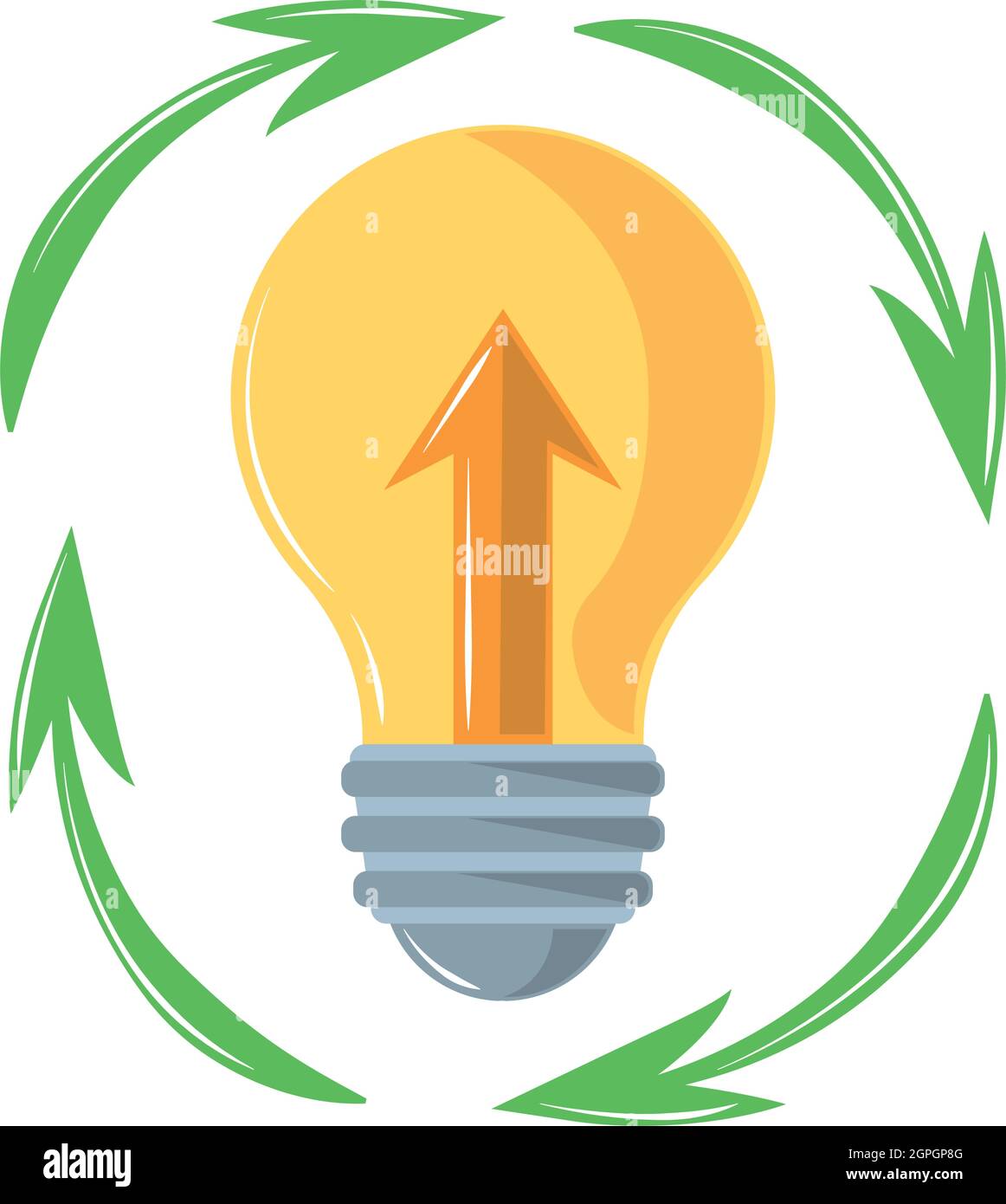 bulb with up arrow Stock Vector Image & Art - Alamy