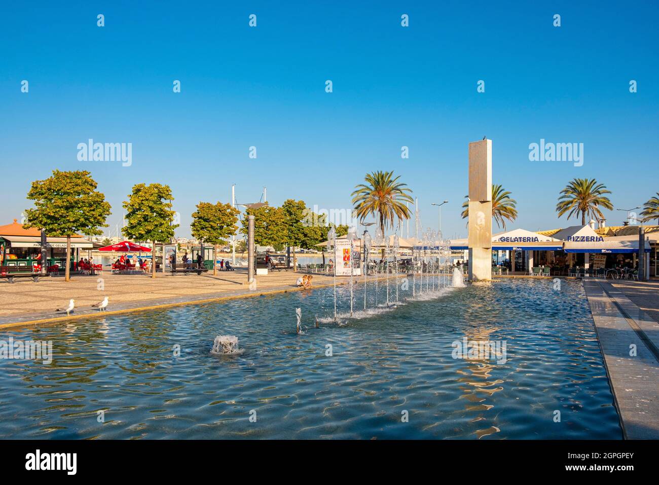 Portugal, Algarve, Portimao, the old town, central square Stock Photo ...