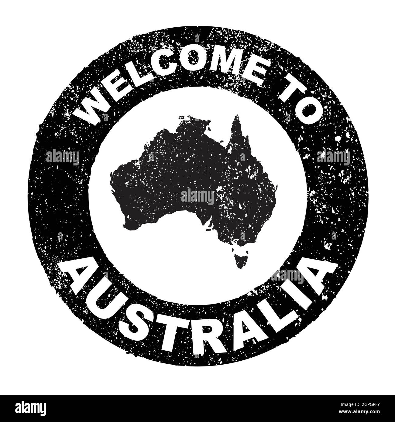 Rubber Ink Stamp Welcome To Australia Stock Vector Image & Art - Alamy