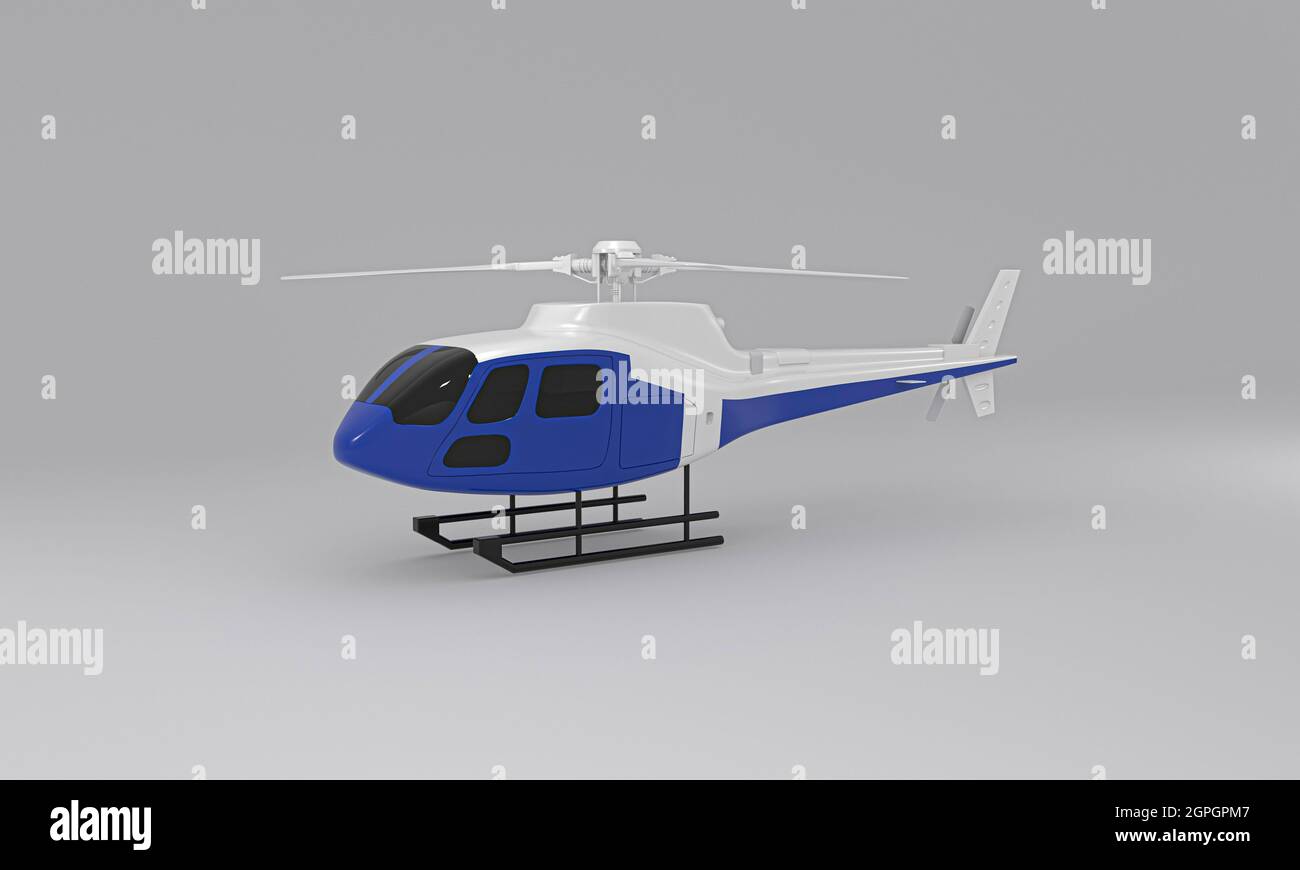 Toy Helicopter in 3D rendered illustration Stock Photo - Alamy
