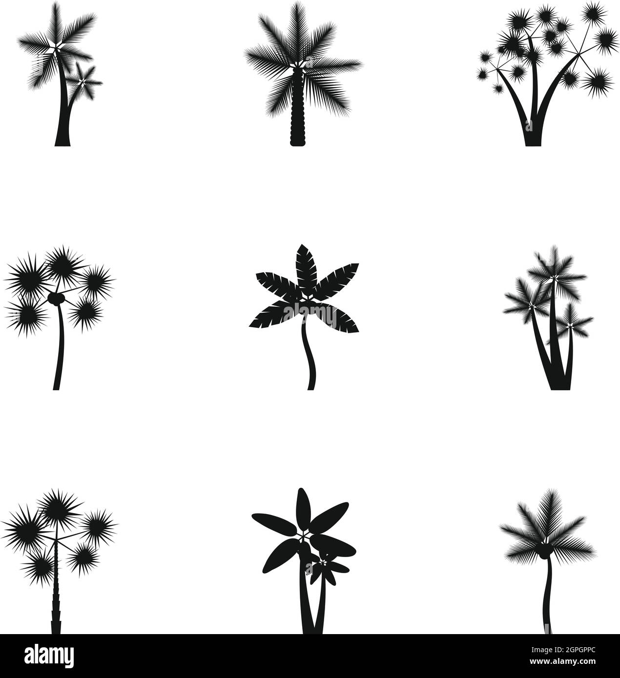 Palma icons set, simple style Stock Vector Image & Art - Alamy