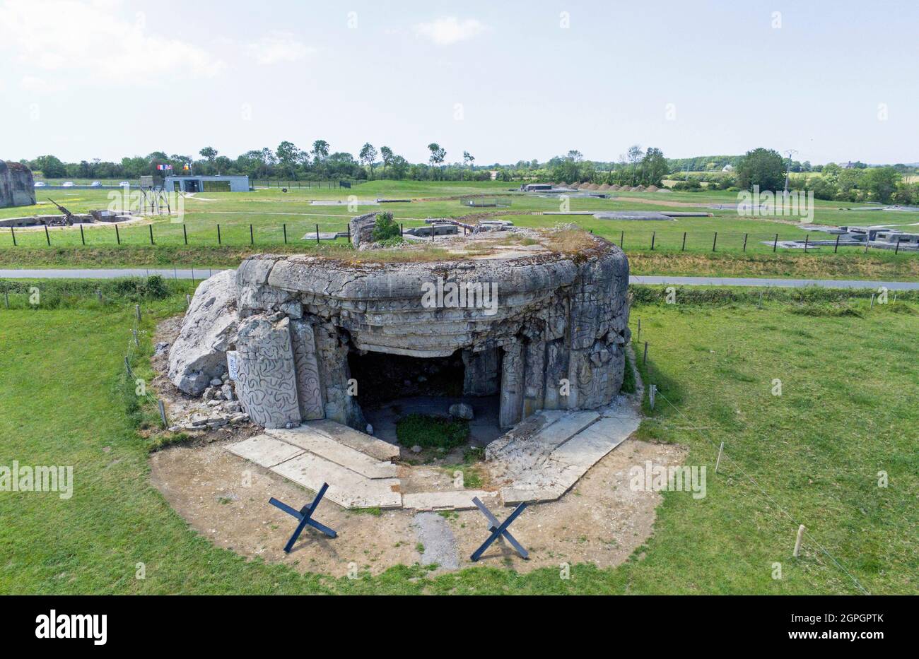 France, Manche, Saint Marcouf, Crisbecq battery, Atlantic Wall german ...